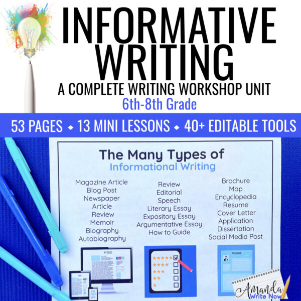 Mentor Texts for Middle School by Genre+Summaries and Skills to Teach