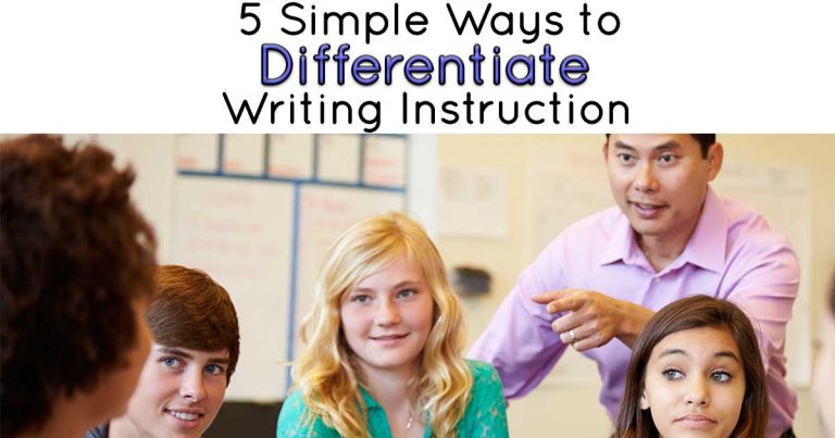5 Simple Ways to Differentiate Writing Instruction in a Middle School Class
