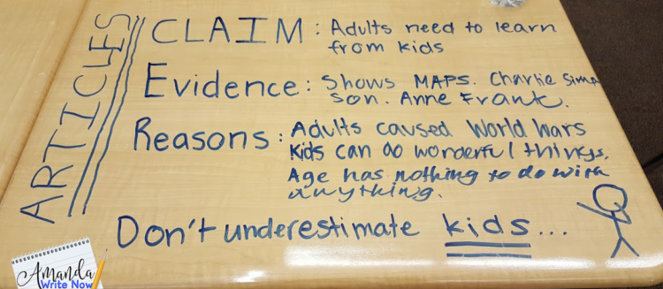 Teach students argumentative writing skills using video