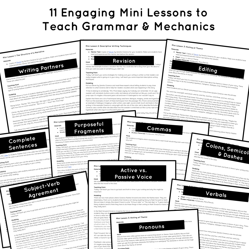 Grammar and Mechanics Unit - Amanda Write Now