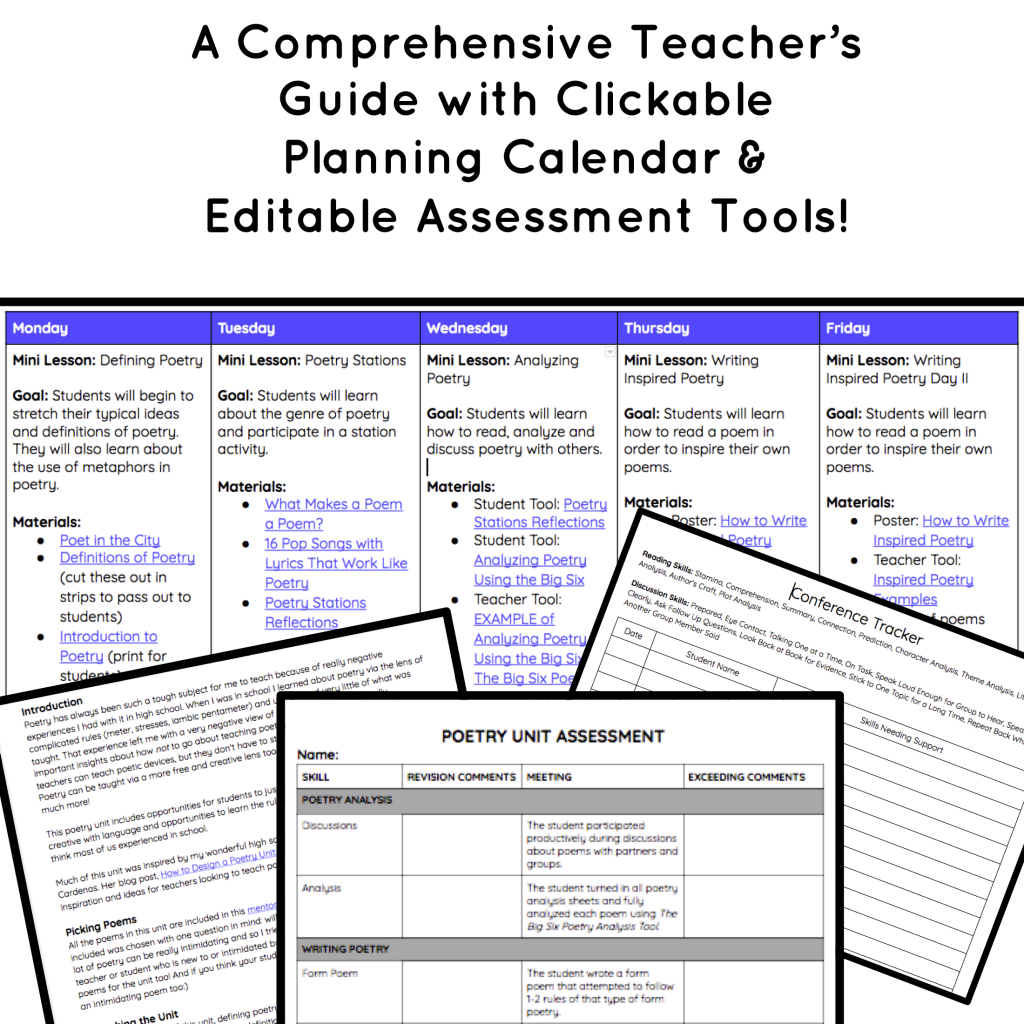 Poetry Unit - Amanda Write Now