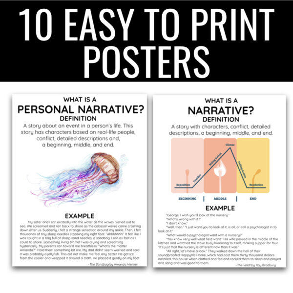Personal Narrative Posters - Amanda Write Now