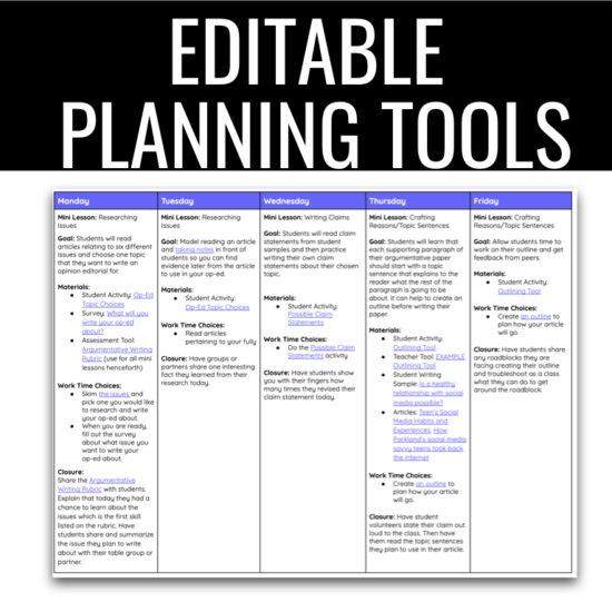 Teach students argumentative writing skills using video