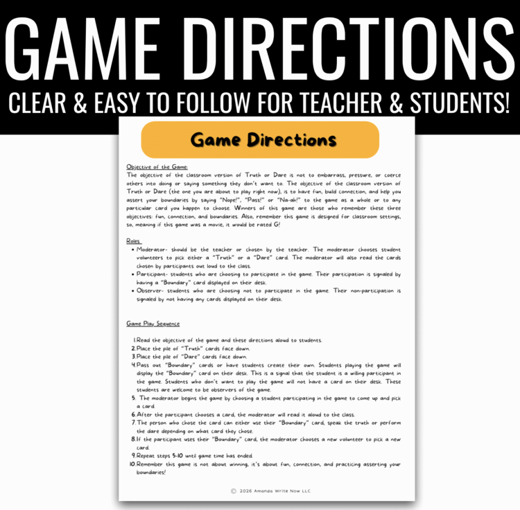 5 Super Simple Games to Play with Your Class - Amanda Write Now